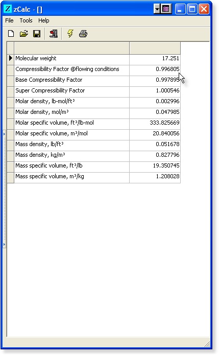 Natural Gas Compressibility Calculation Software