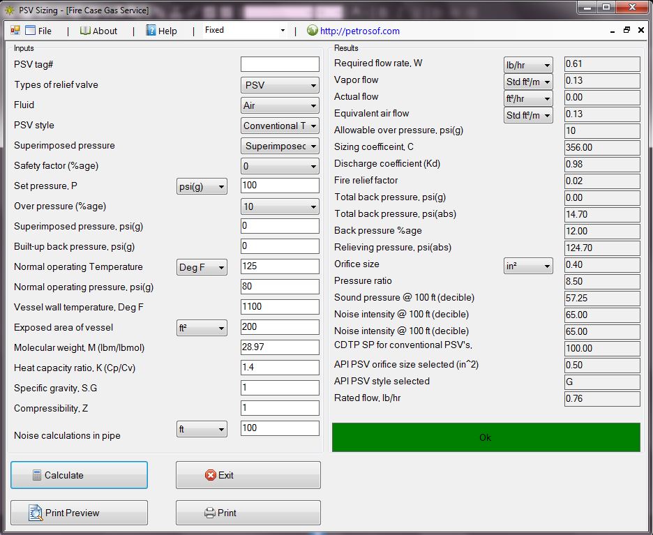 Pressure Safety Valve Solution Software