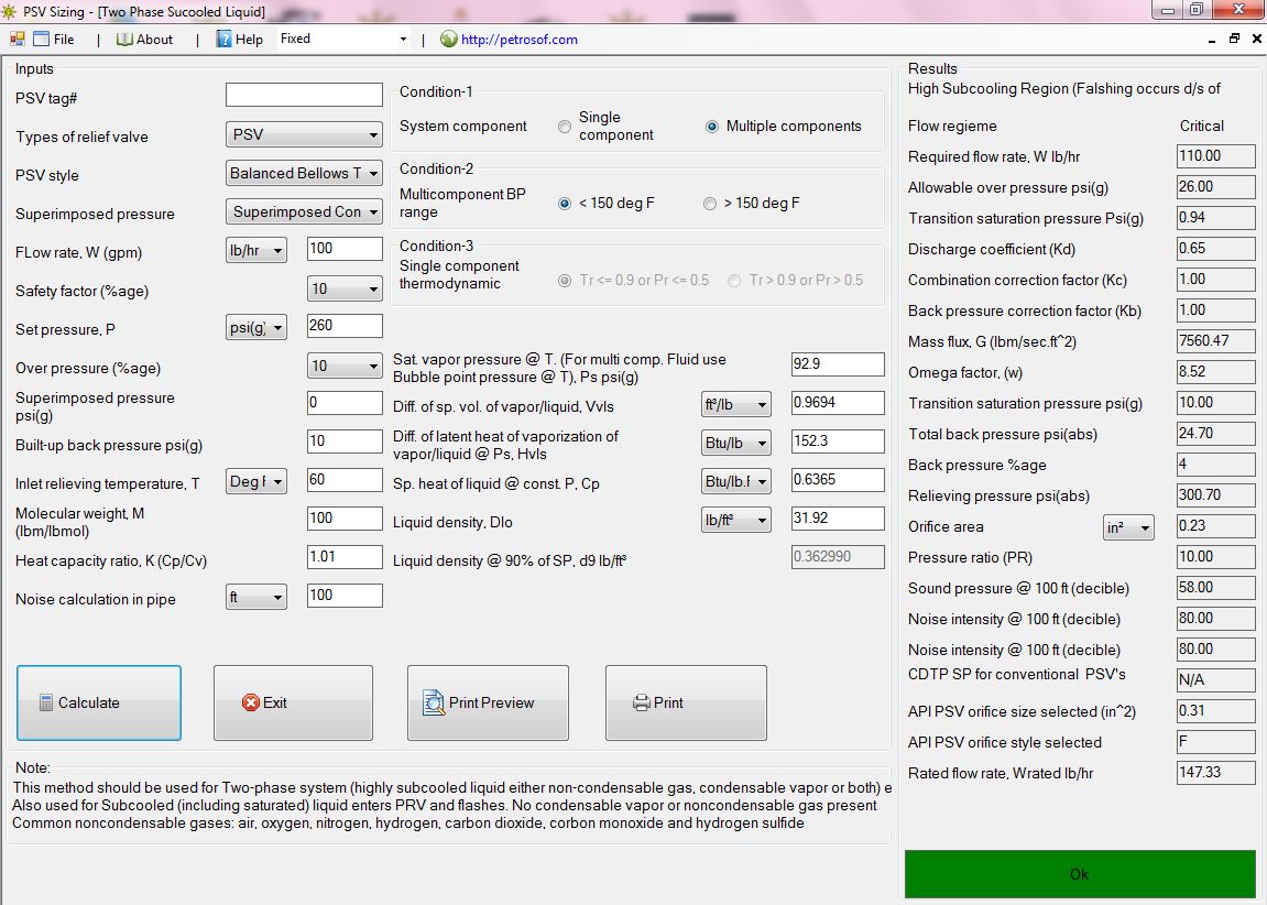 Pressure Safety Valve Solution Software