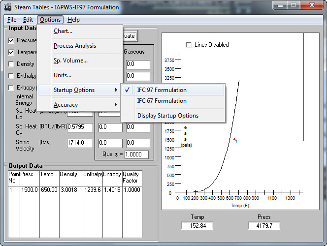 Steam Tables Software - both 1967 and 1997 Industrial Formulation